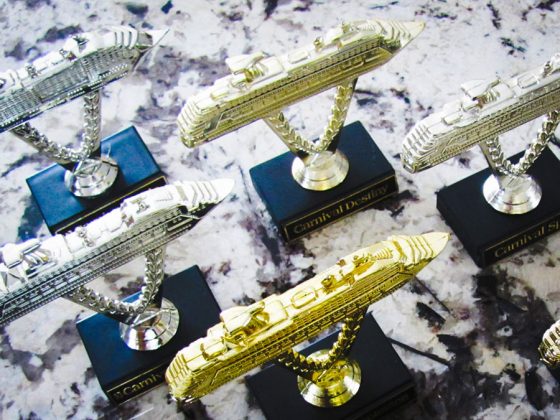 All About Carnival's 24-Karat Gold Plastic Ship On A Stick