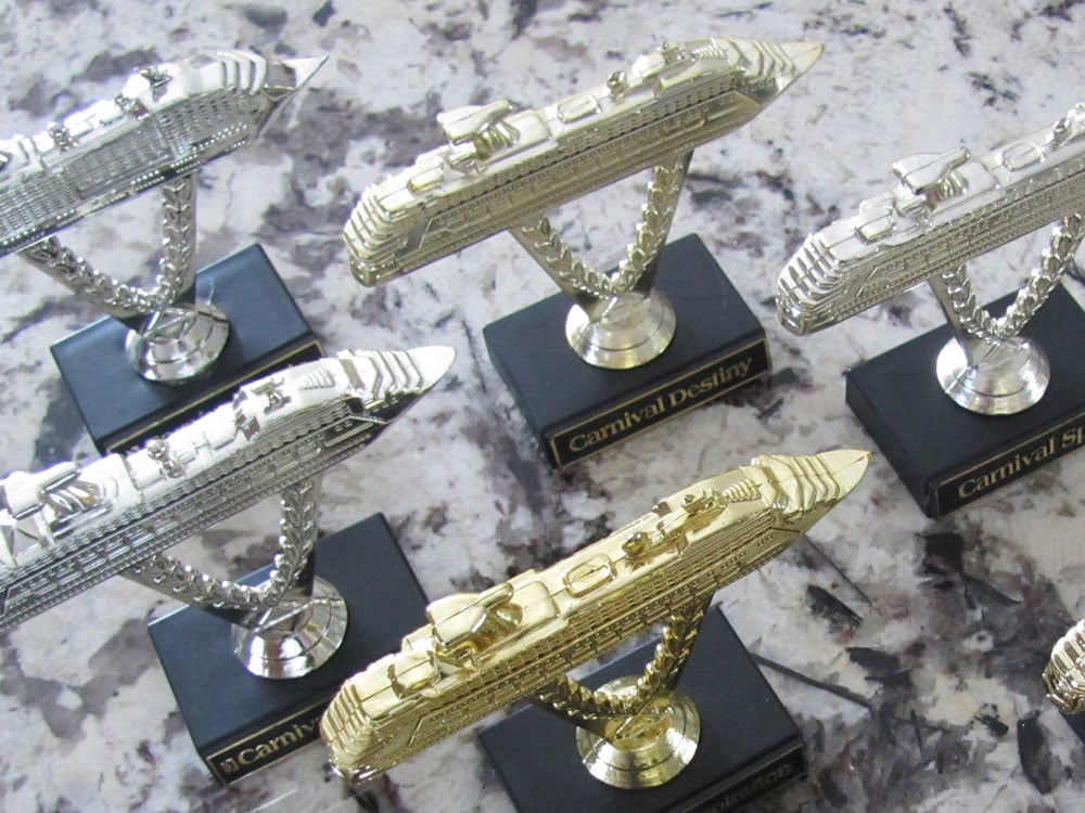 All About Carnival's 24-Karat Gold Plastic Ship On A Stick
