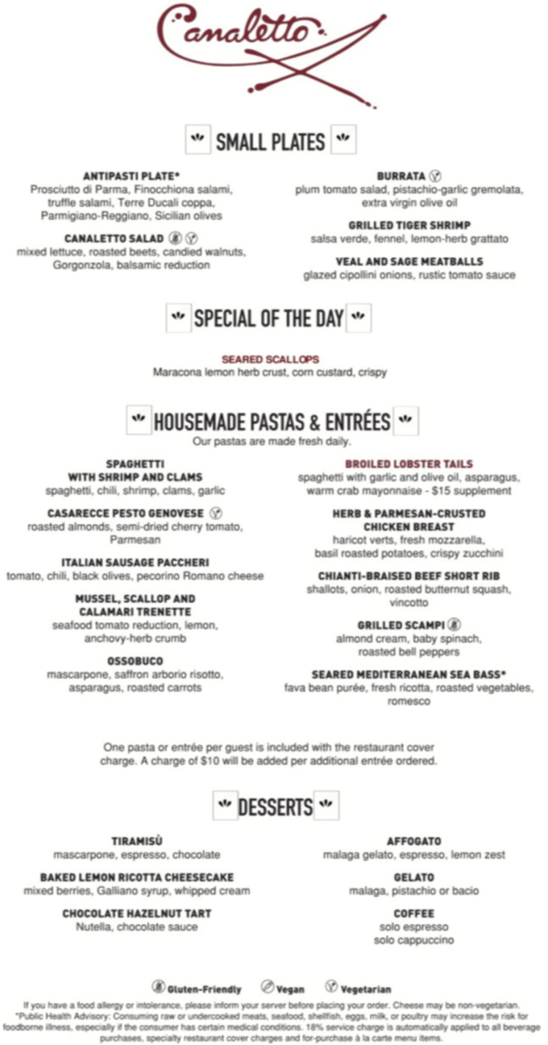 Holland America Refreshes Popular Specialty Restaurant Menu