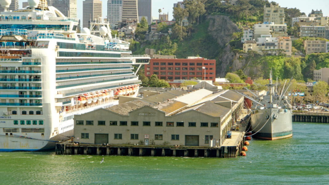 Damaged Cruise Ship Remains in Port After Crashing Into Pier