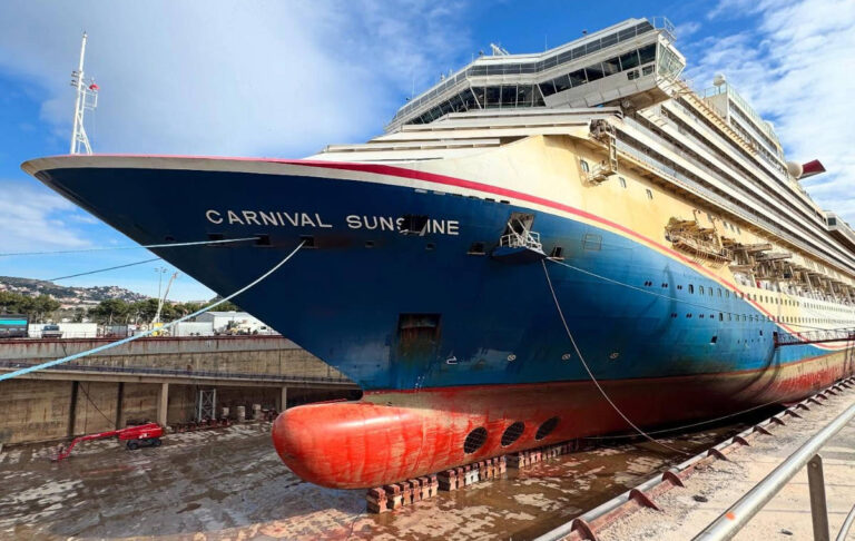 Latest Update on Carnival Sunshine Dry Dock in France