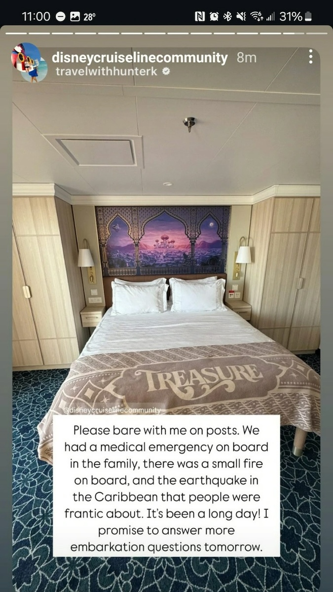 Fire on Disney Treasure Cruise Ship Swiftly Dealt With