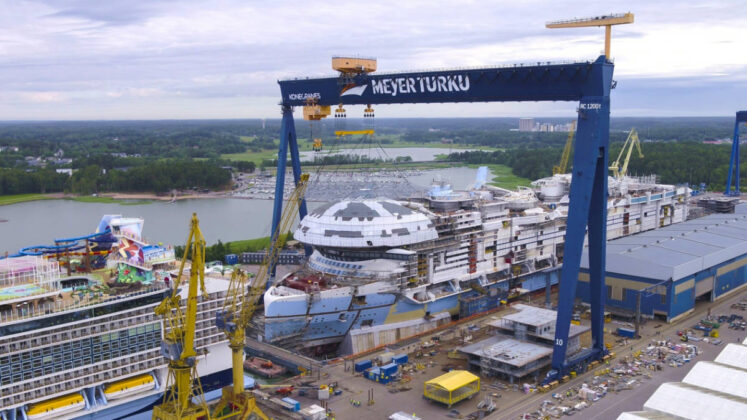 Royal Caribbean's Massive New Mega-Ship Fires Up Its First Engine