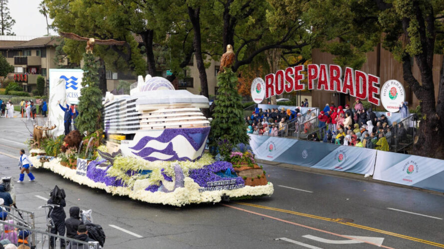 Newest Princess Ship "Sails" in New Year's Day Rose Parade