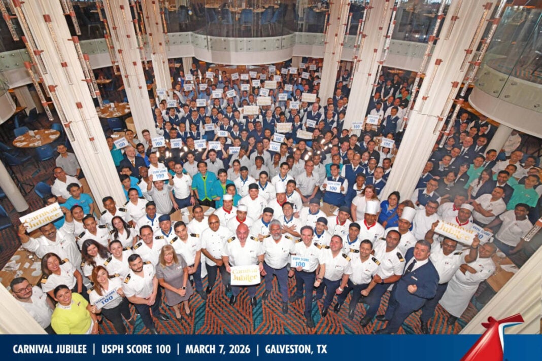 Carnival Jubilee Dazzles With First-Ever Perfect CDC Health Score