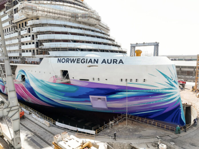 Norwegian Aura Hits the Water as NCL's Biggest Ship Ever Floats Out